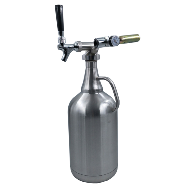 Stainless Steel 1 Gallon Growler with Mini Keg Lid Fit with Draft Beer ...