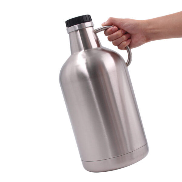 128 oz Wide Mouth Vacuum Insulated Stainless Steel Growler Easy Refill ...